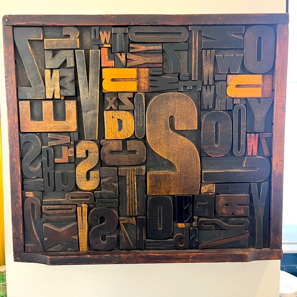 Art | Vintage Wooden Letterpress Collage From England | Poshmark